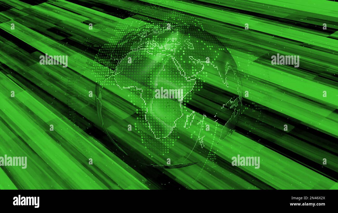 Techy earth map globe. Abstract colorful particles earth globe Stock ...