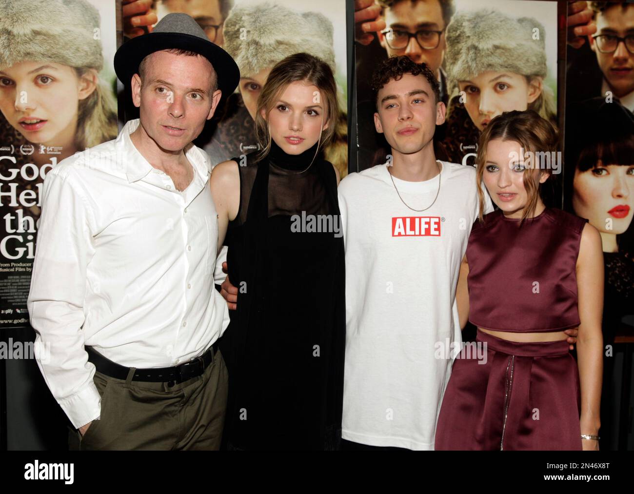From left, director Stuart Murdoch and actors Hannah Murray, Olly ...