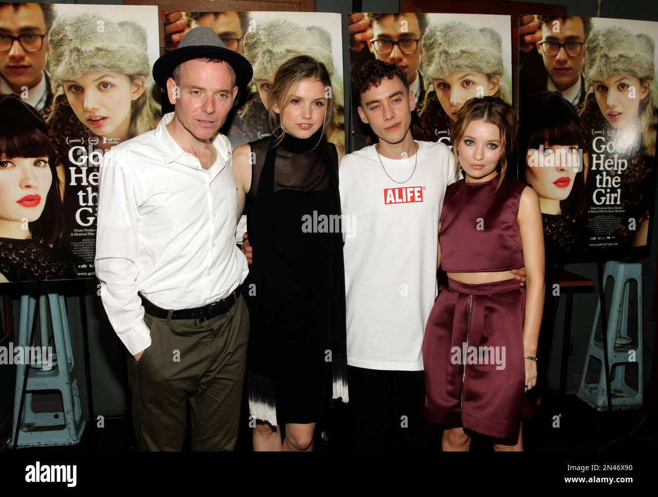 From left, director Stuart Murdoch and actors Hannah Murray, Olly ...