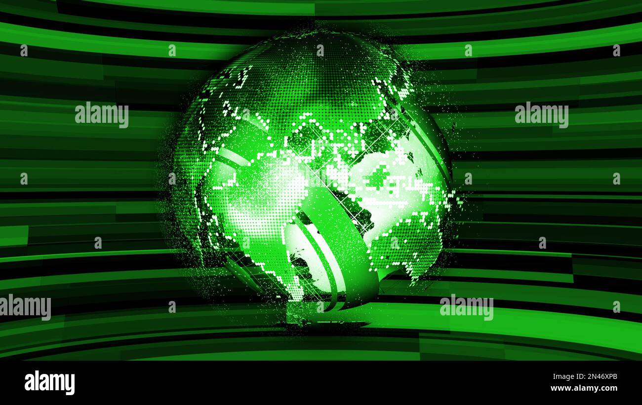 Abstract particle earth globe animation hi-res stock photography and ...