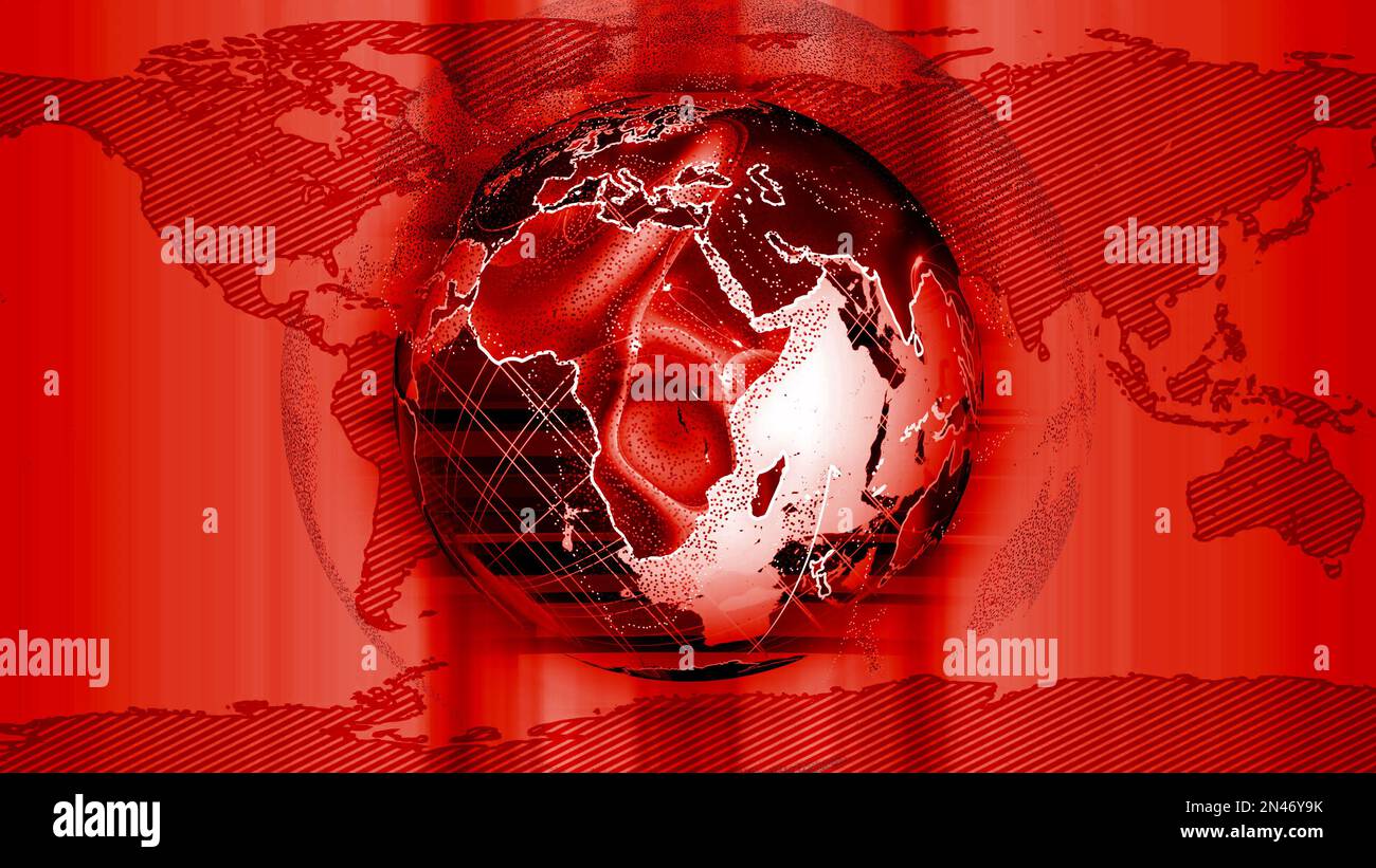 Techy earth map globe. Abstract colorful particles earth globe Stock ...