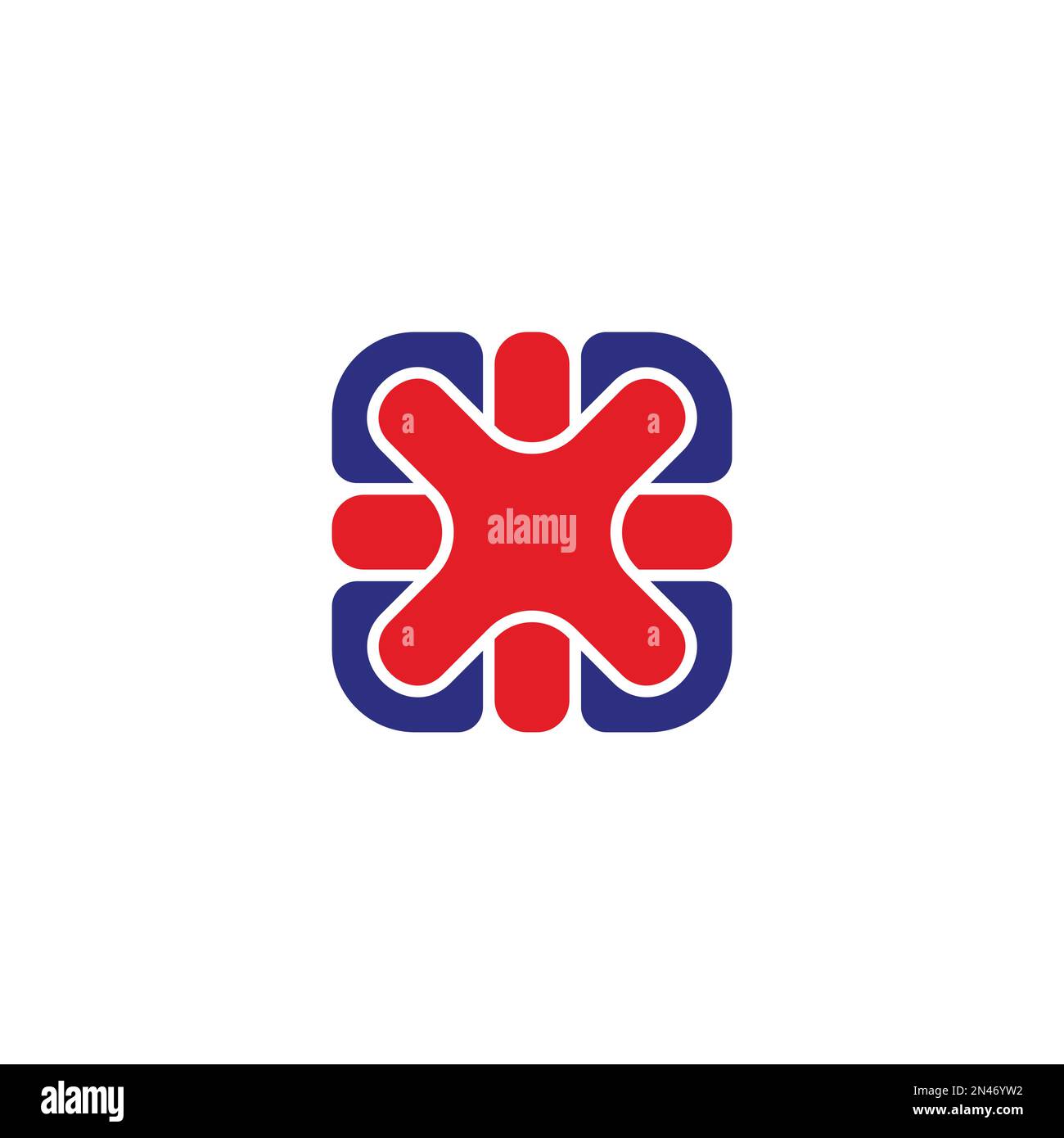Letter X England Flag Abstract Logo Vector Stock Vector Image And Art Alamy