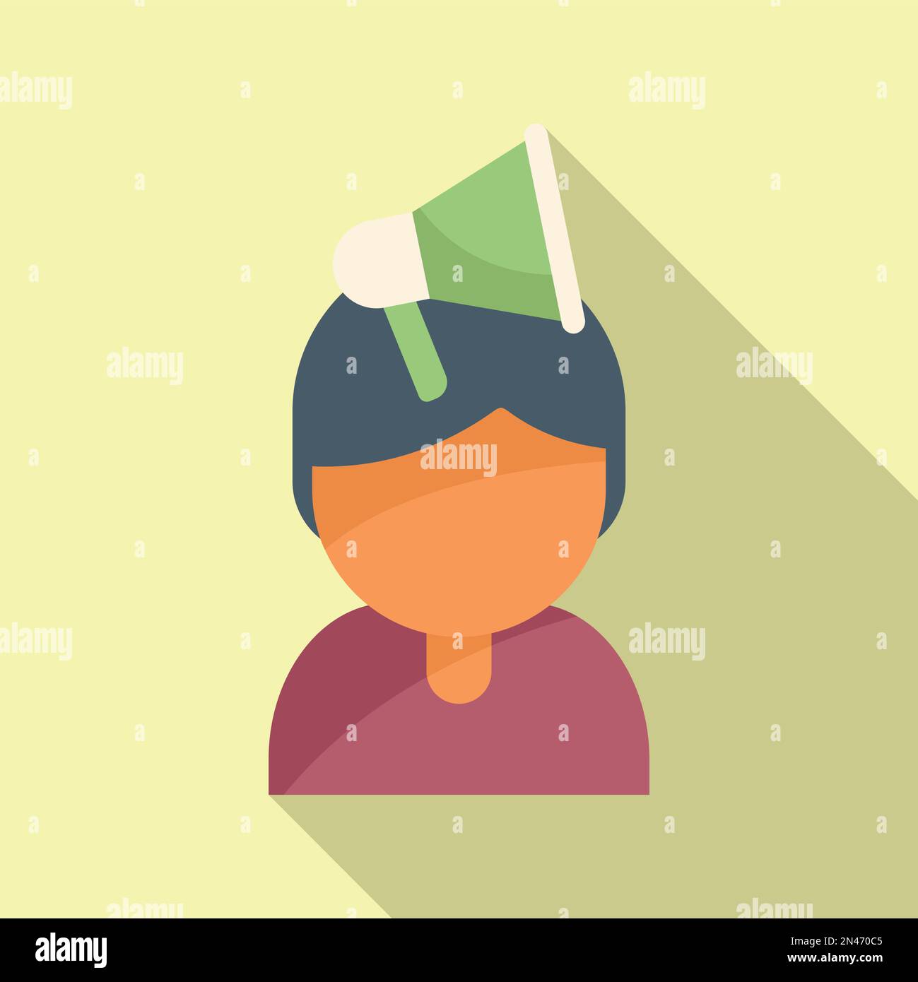 Holiday brand ambassador icon flat vector. Social advocate. Gift review ...