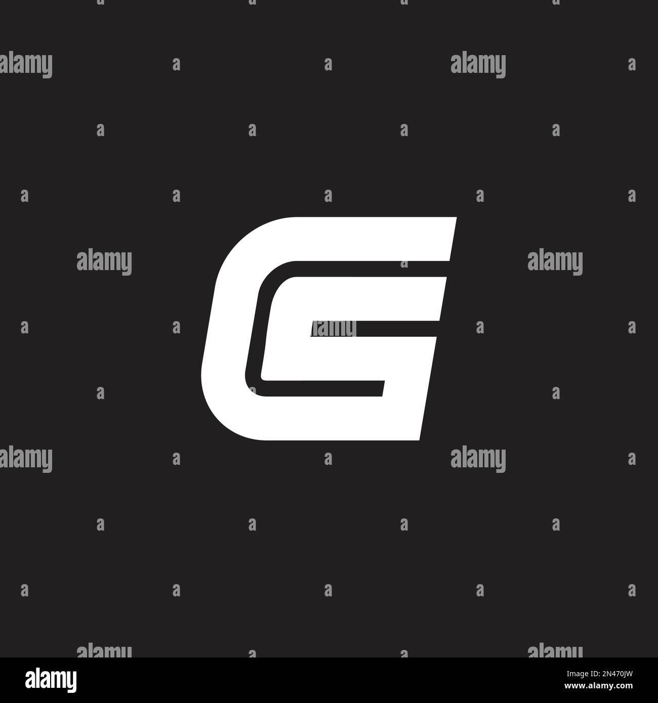 letter cs simple geometric stripes line logo vector Stock Vector Image ...