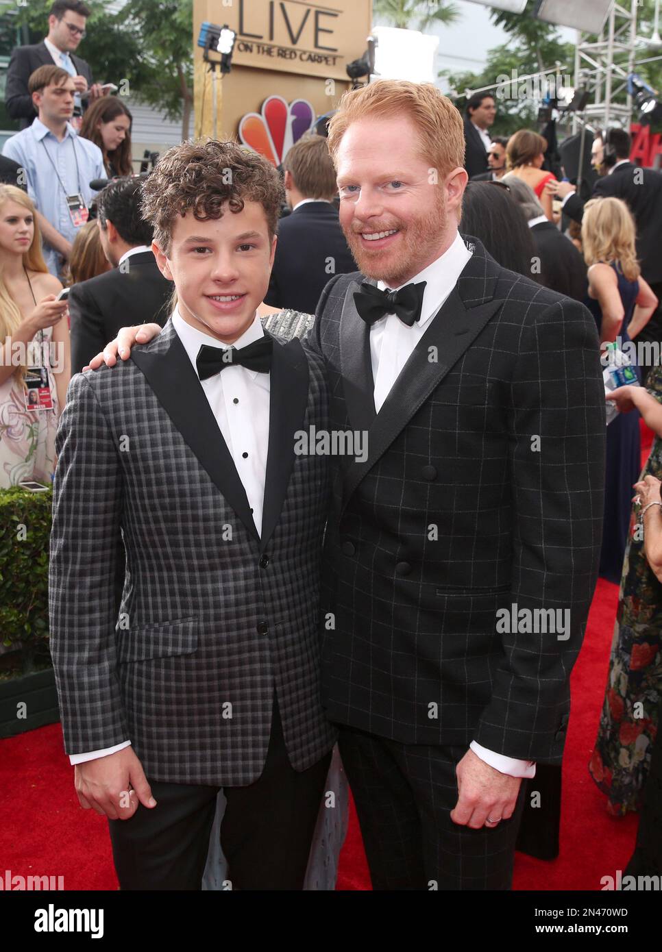 Actors Nolan Gould, left, and Tyler Ferguson arrive at the 66th ...