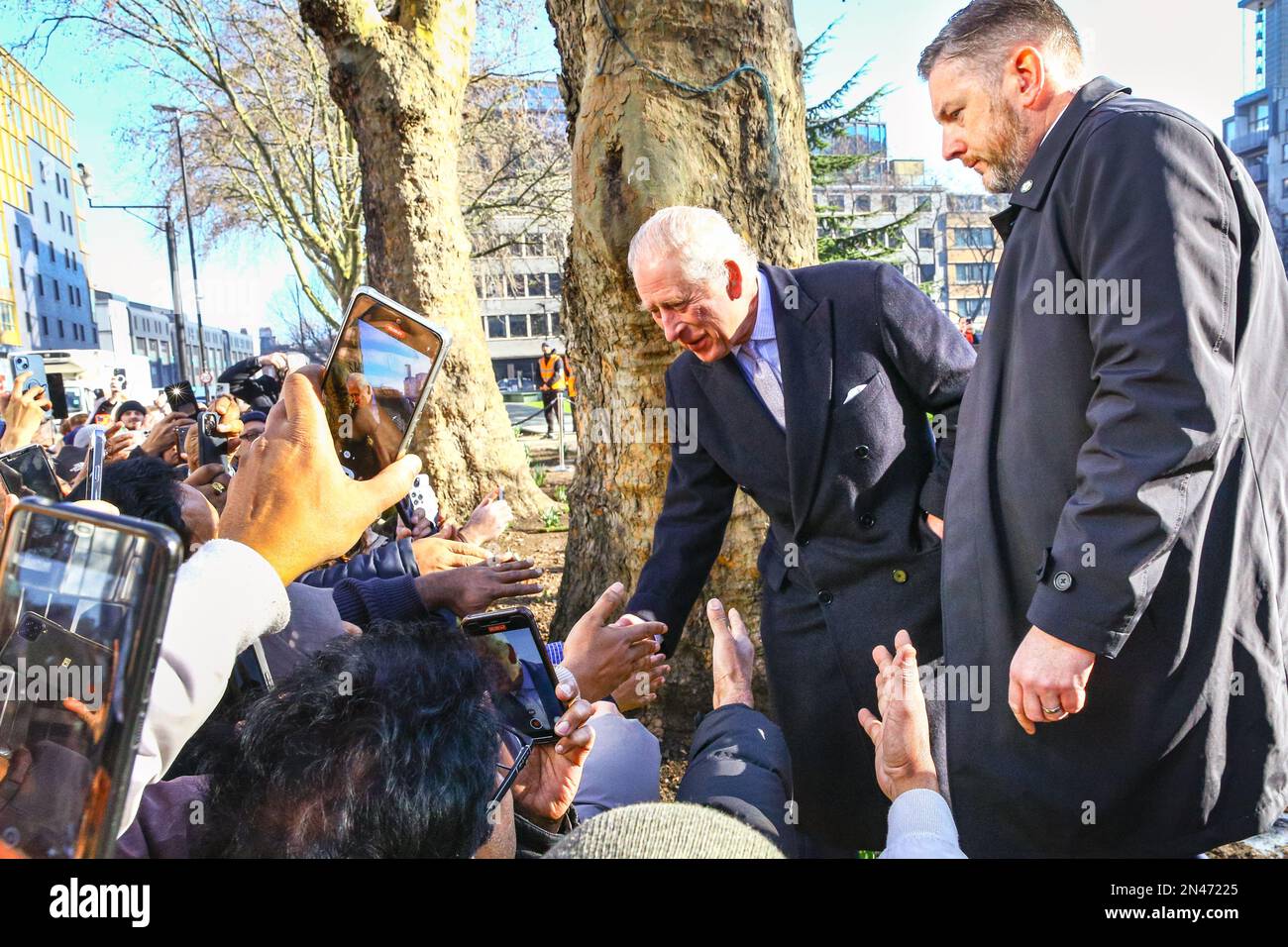 London, UK. 08th Feb, 2023. Their Majesties King Charles and Camilla ...