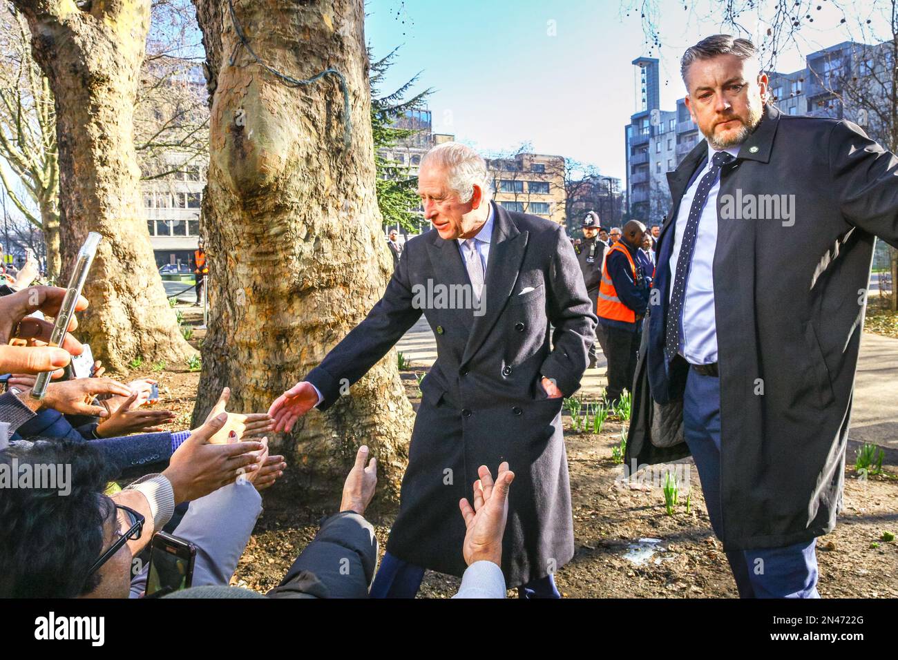London, UK. 08th Feb, 2023. Their Majesties King Charles and Camilla ...
