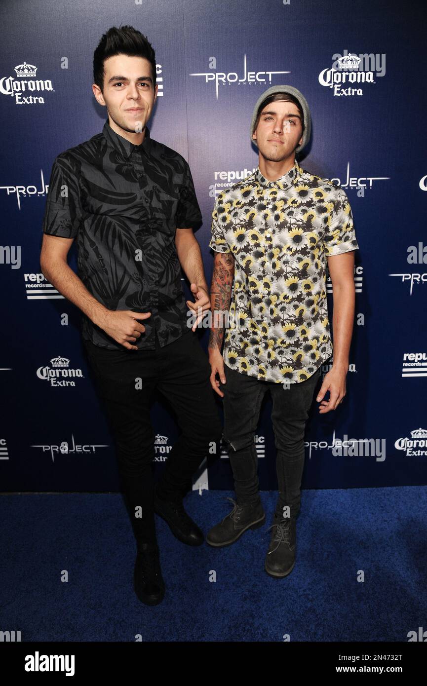 James Yammouni, left, and Beau Brooks arrive at the Republic Records ...