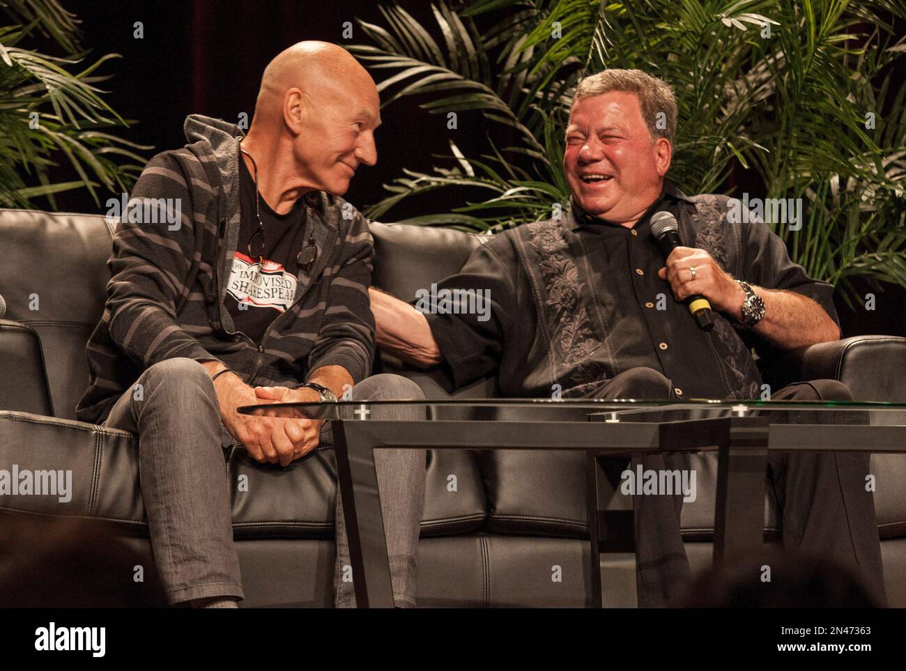 Actors Patrick Stewart and William Shatner during the Star Trek: The ...