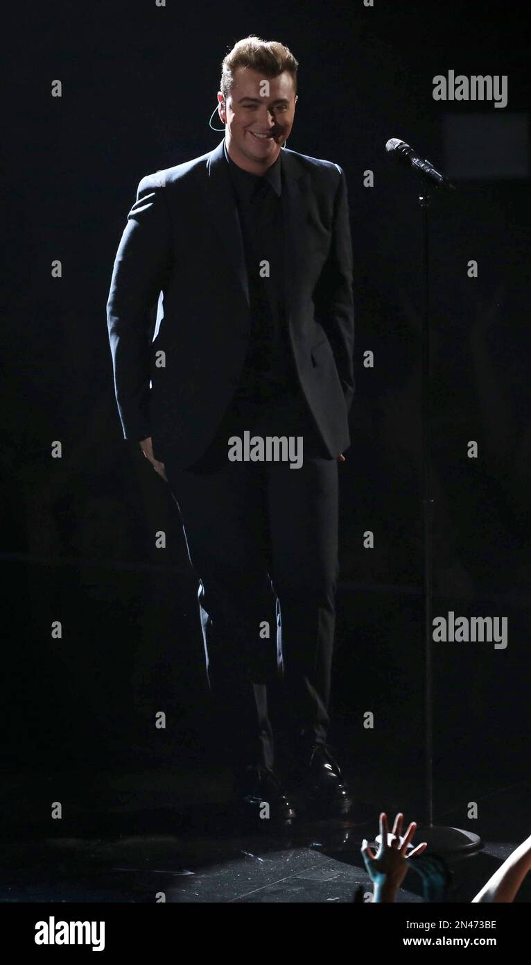 Sam Smith performs on stage at the MTV Video Music Awards at The Forum ...