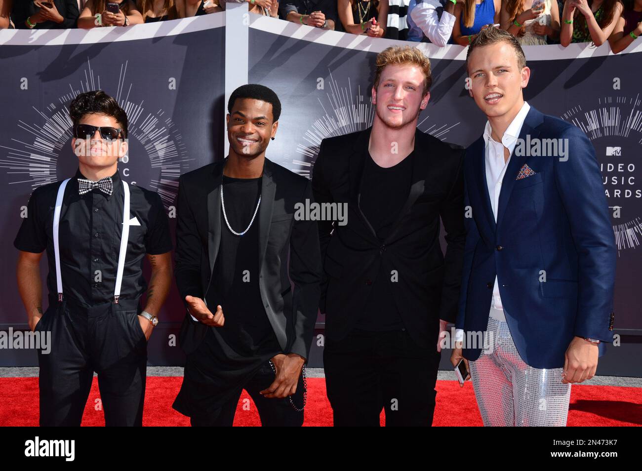 Rudy Mancusco, King Bach, Logan Paul and Jerome Jarre arrive at the MTV ...