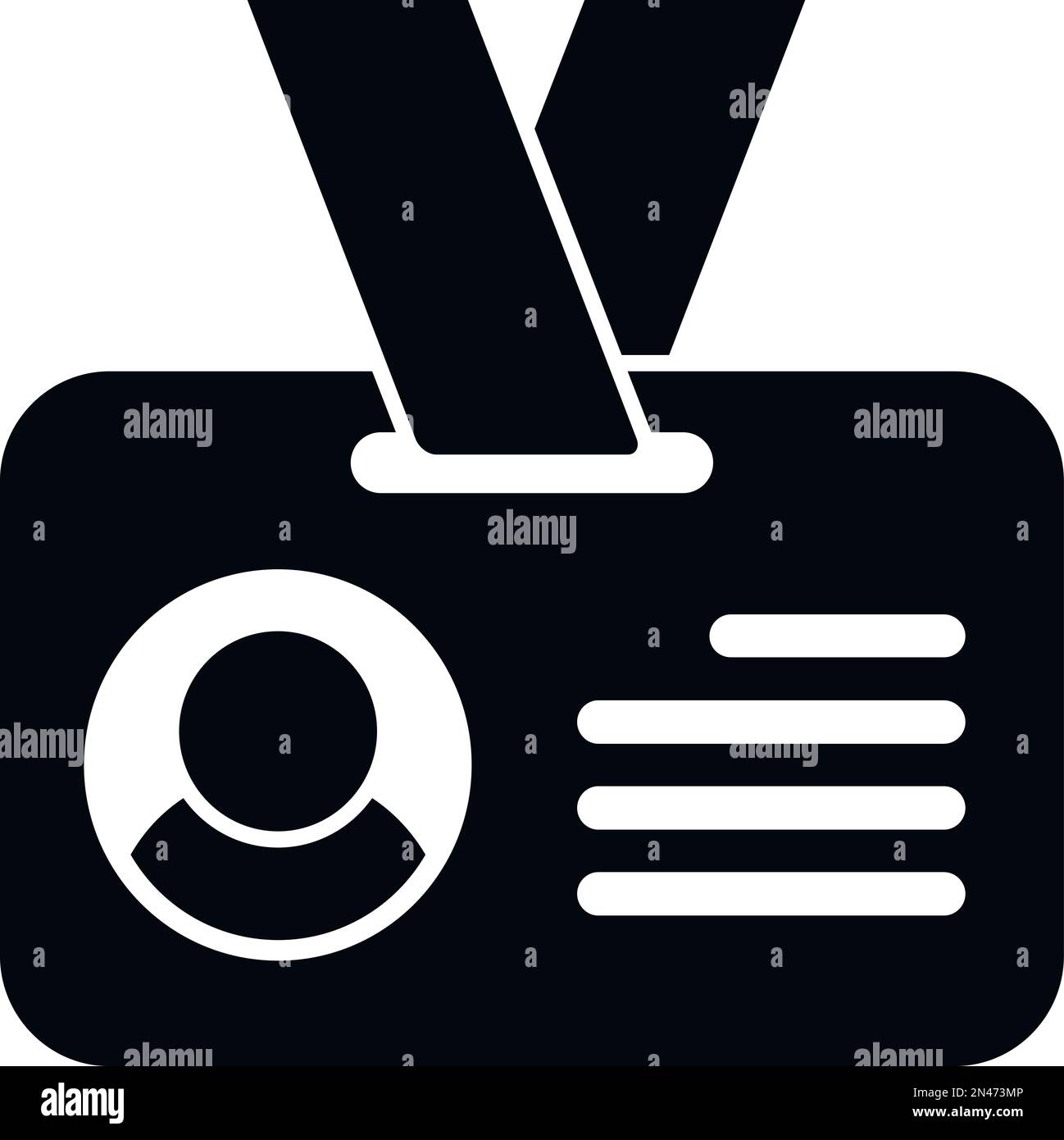 Ambassador id card icon simple vector. Social media. Strategy gift ...