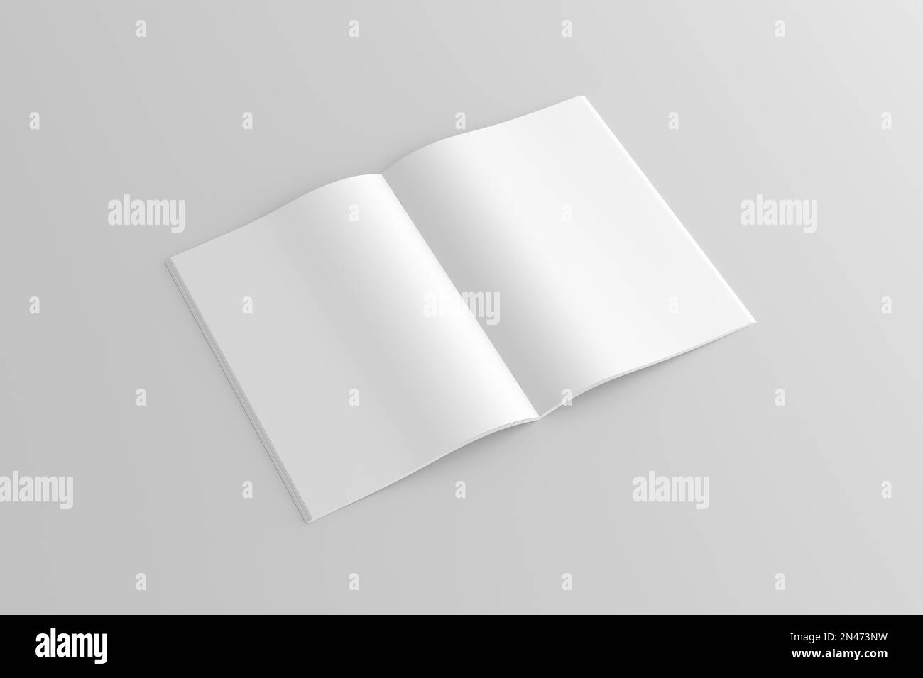 A4 Advertising Magazine Brochure Mockup 3D Rendering White Background ...
