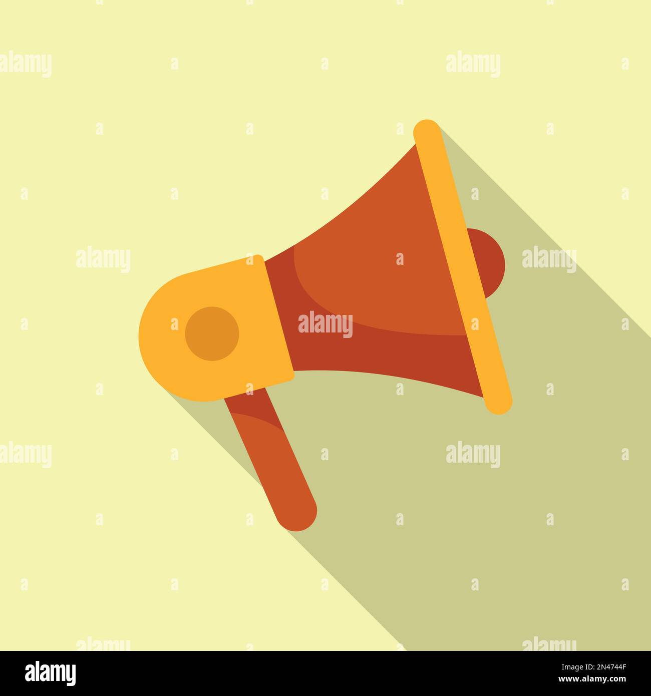 Brand ambassador megaphone icon flat vector. Public media. Social media ...