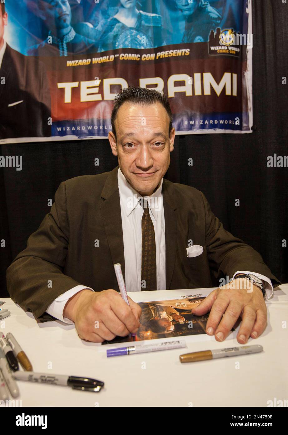 Actor Ted Raimi signs autographs during the Wizard World Chicago Comic Con at the Donald E ...