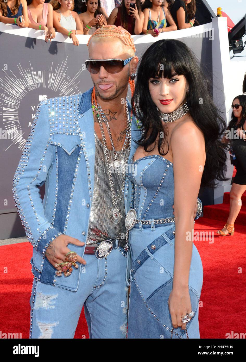 Riff Raff and Katy Perry arrive at the MTV Video Music Awards at The ...