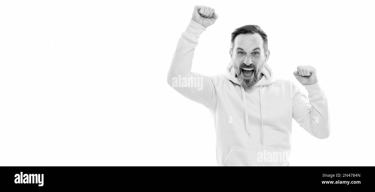 Celebrating success portrait happy Black and White Stock Photos ...