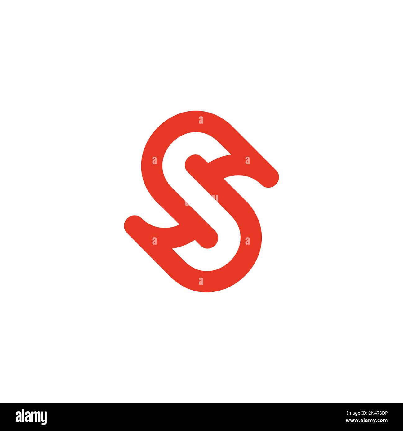Letter S Linked Circle Geometric Line Logo Vector Stock Vector Image And Art Alamy