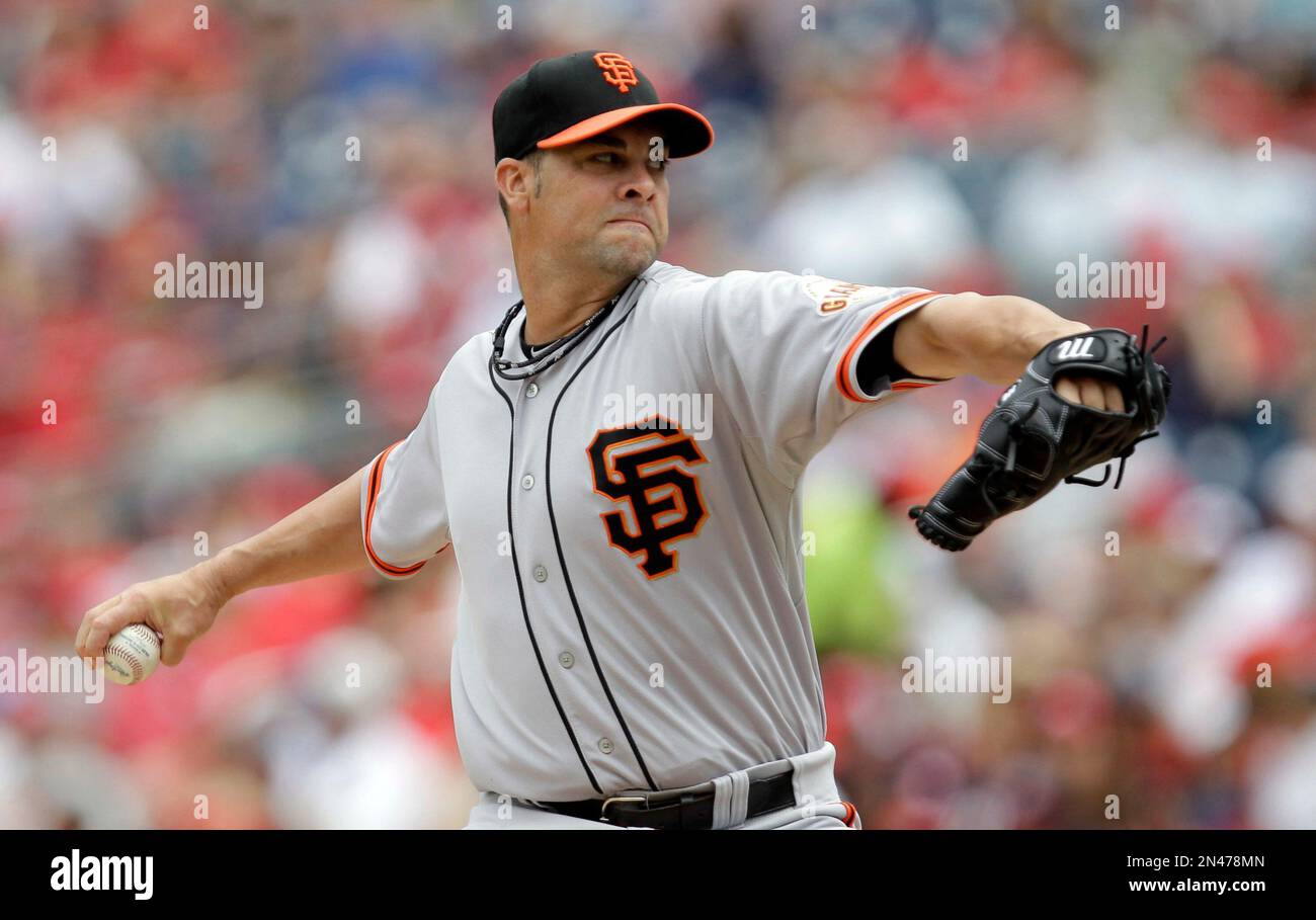San Francisco Giants Pitcher Ryan Vogelsong Delivers During The First