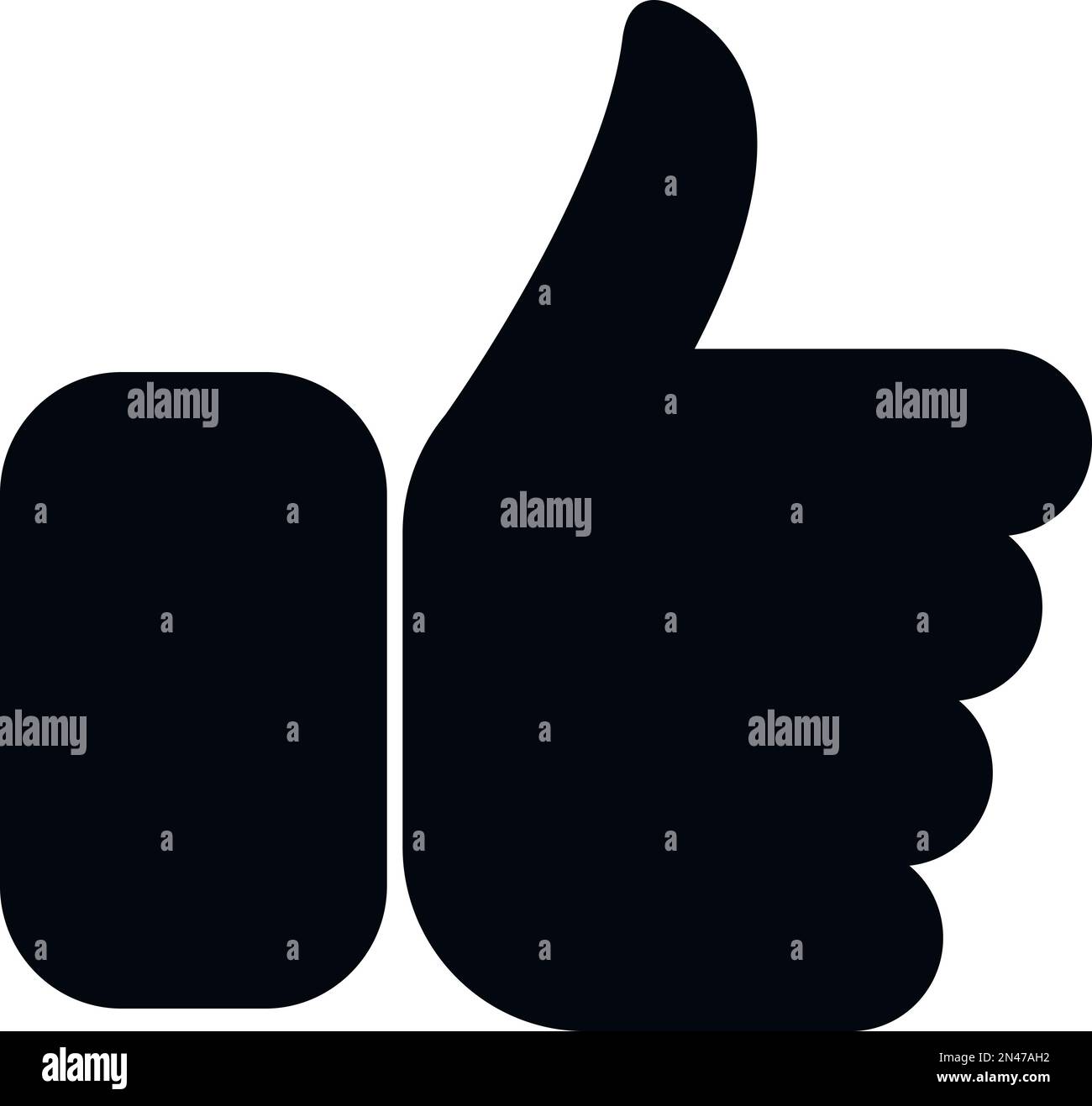 Thumb up value icon simple vector. Social culture. Core purpose Stock ...