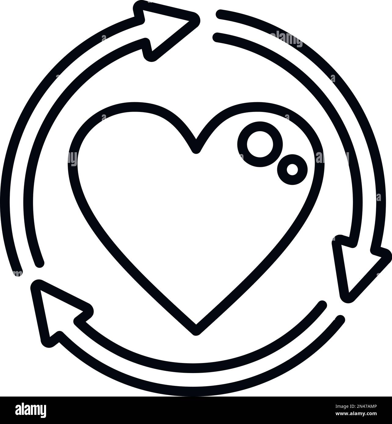 Heart trust icon outline vector. Core values. Company passion Stock ...