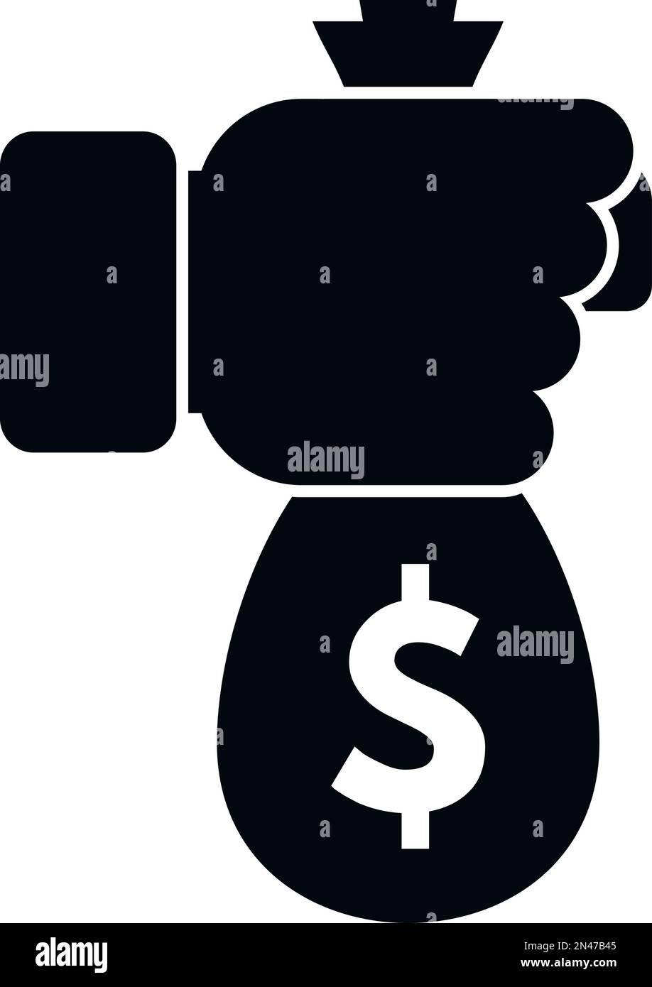 Money bag value icon simple vector. Core purpose. Company customer ...