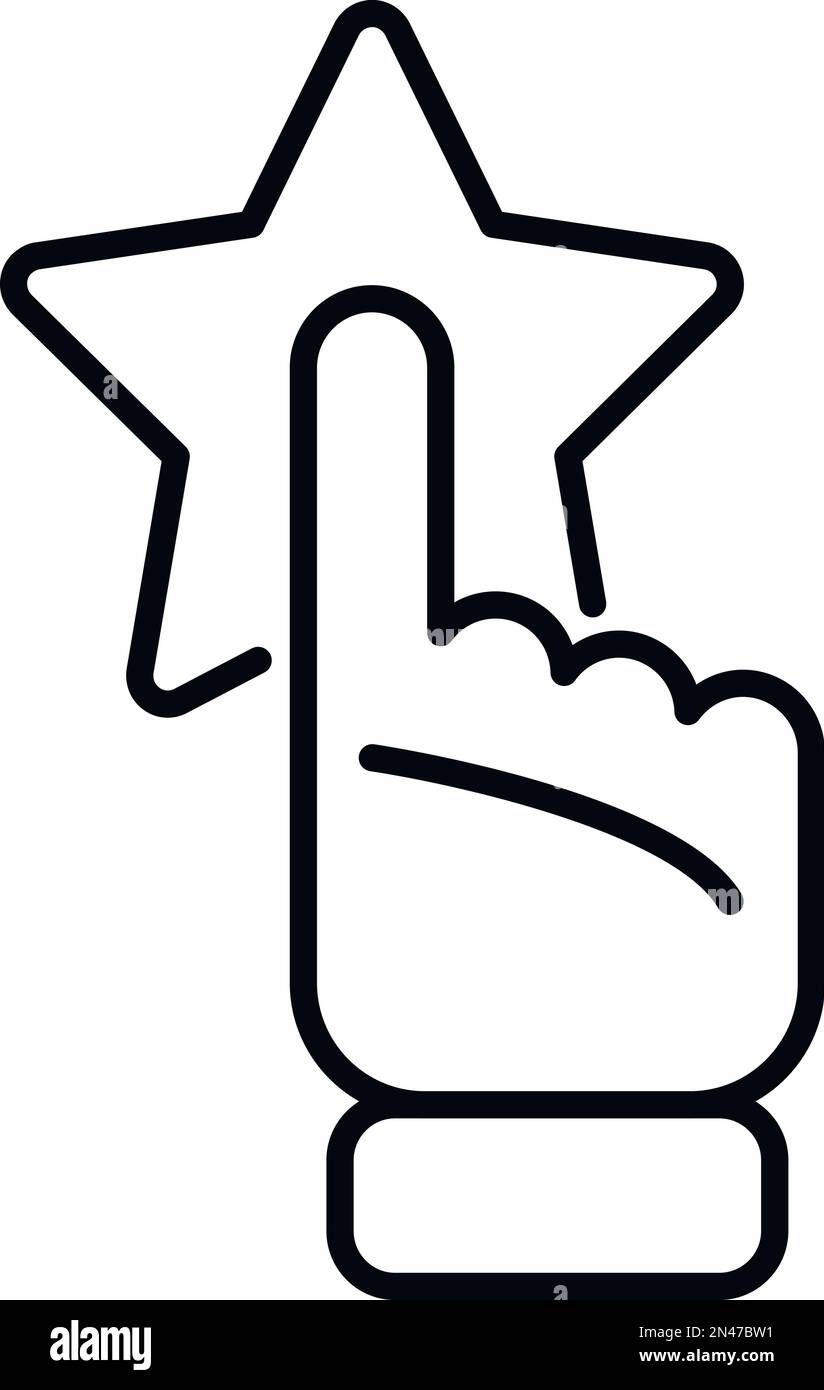 Star core values icon outline vector. Value purpose. Company social ...