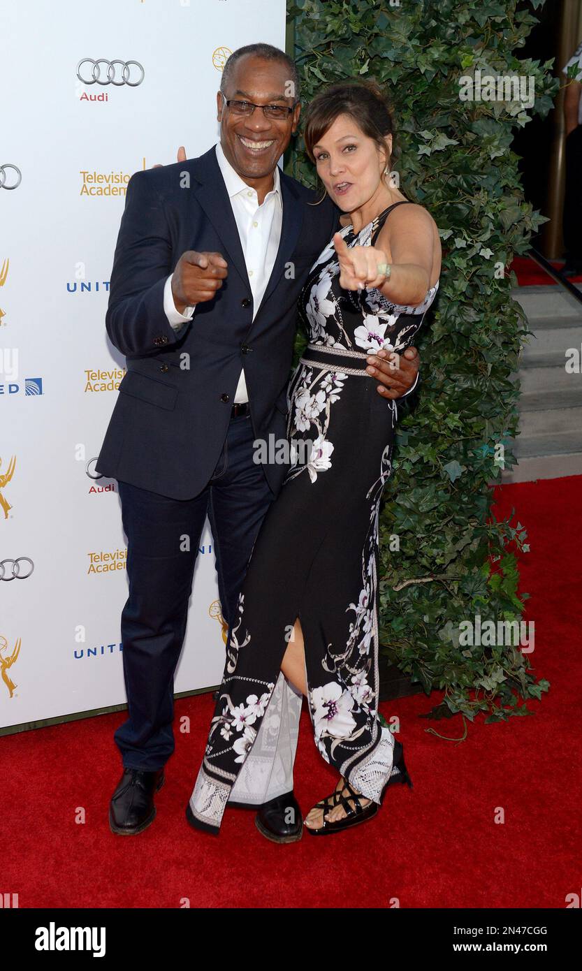 From left, nominee Joe Morton and wife Christine Lietz arrive at the ...