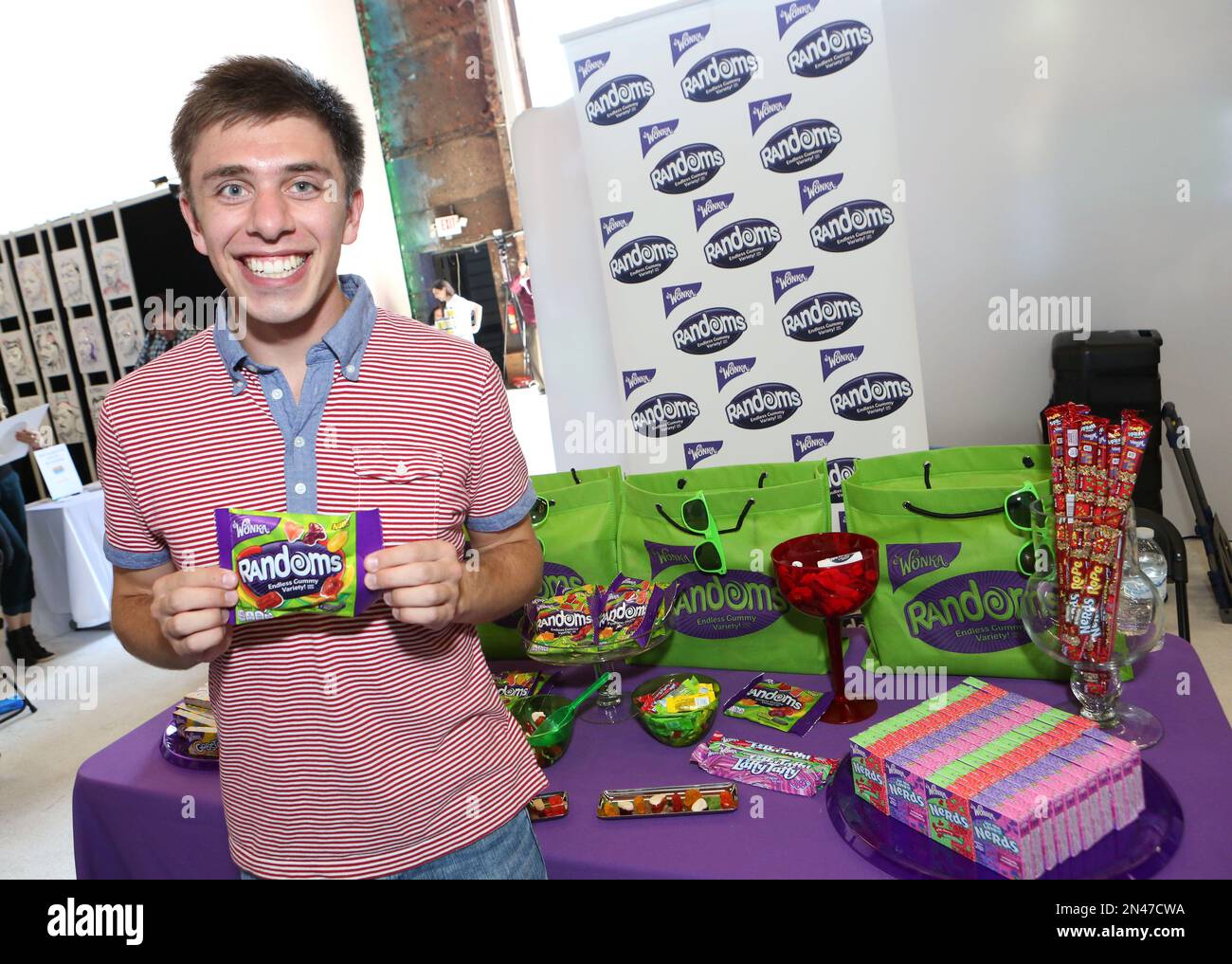Actor Brock Ciarlelli visits the WONKA Randoms candy bar at an Emmy ...