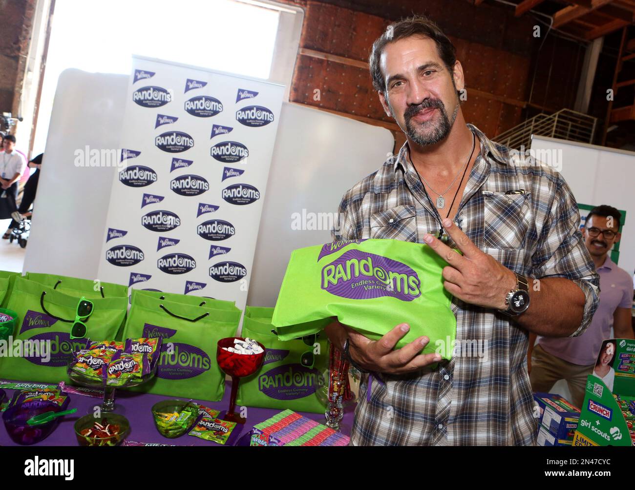 Actor Matt Willig visits the WONKA Randoms candy bar at an Emmy Awards ...