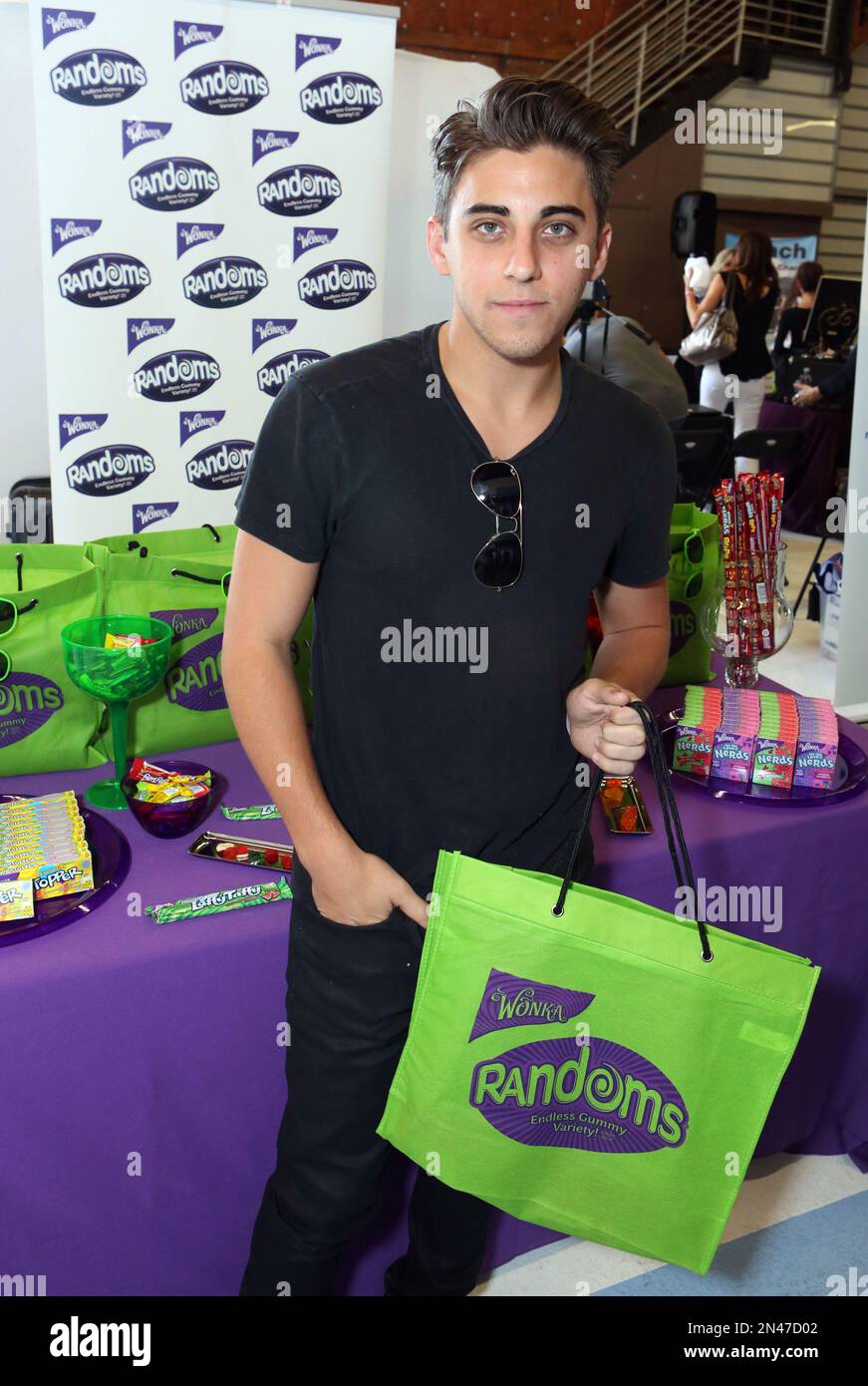 Singer/songwriter Justin Thorne visits the WONKA Randoms candy bar at ...