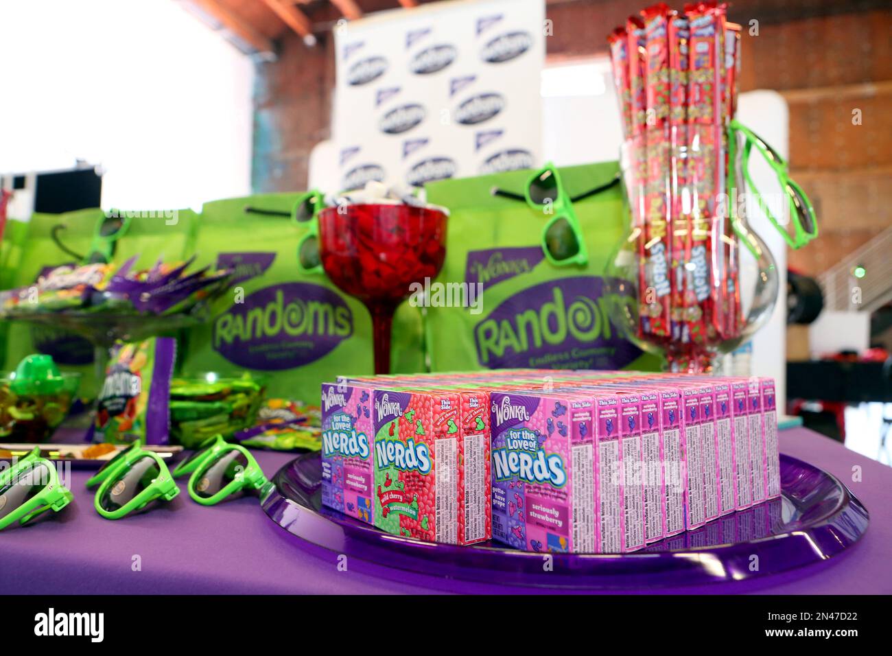The WONKA Randoms candy bar is seen at an Emmy Awards gift suite on ...