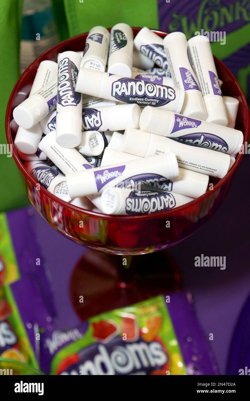 The WONKA Randoms candy bar is seen at an Emmy Awards gift suite on ...