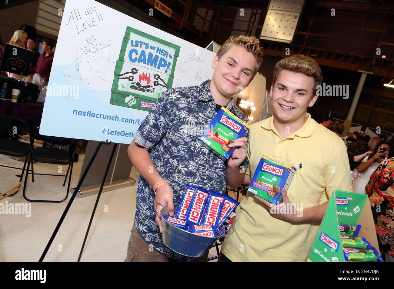 Actor Ryan Hartwig, right, supports the #LetsGetHerToCamp campaign with ...