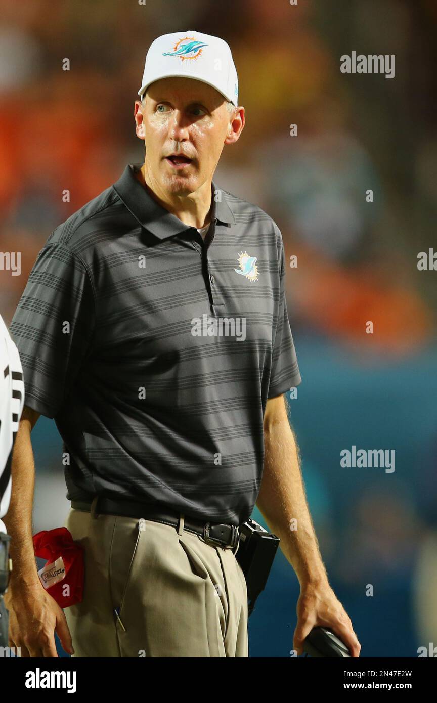 Miami Dolphins head coach Joe Philbin walks the sidelines during the ...