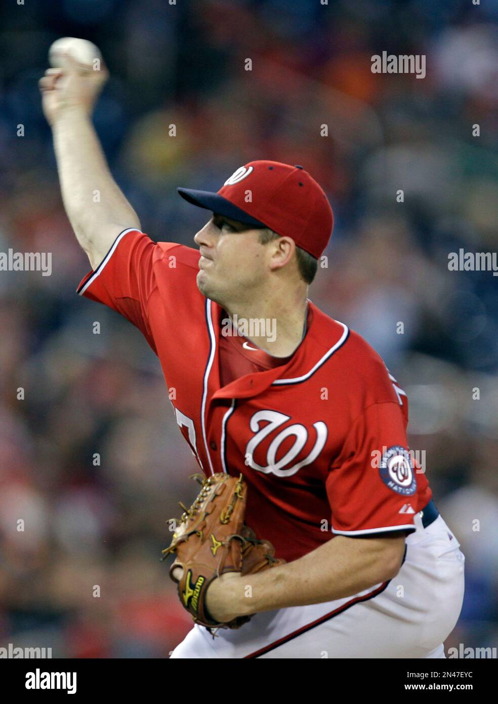 Washington Nationals pitcher Jordan Zimmermann throws during the eighth ...