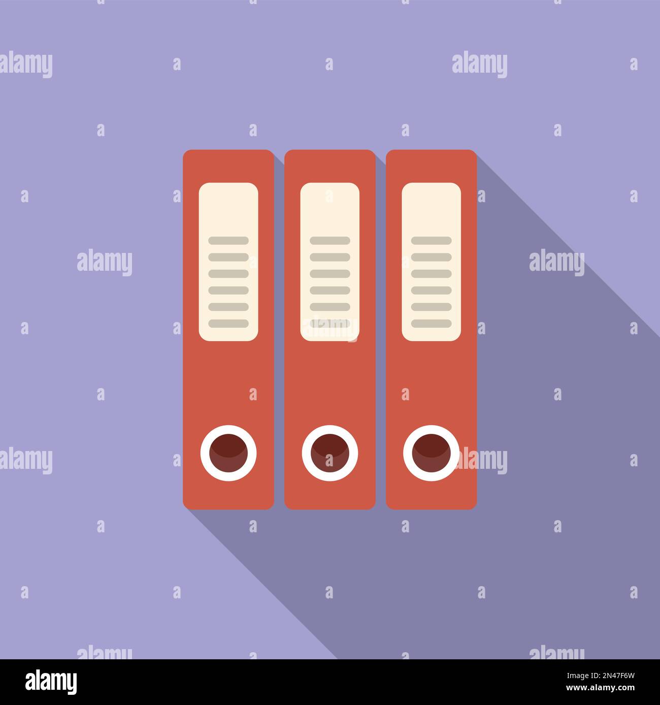 Office folders icon flat vector. Business paper. Report gear Stock ...