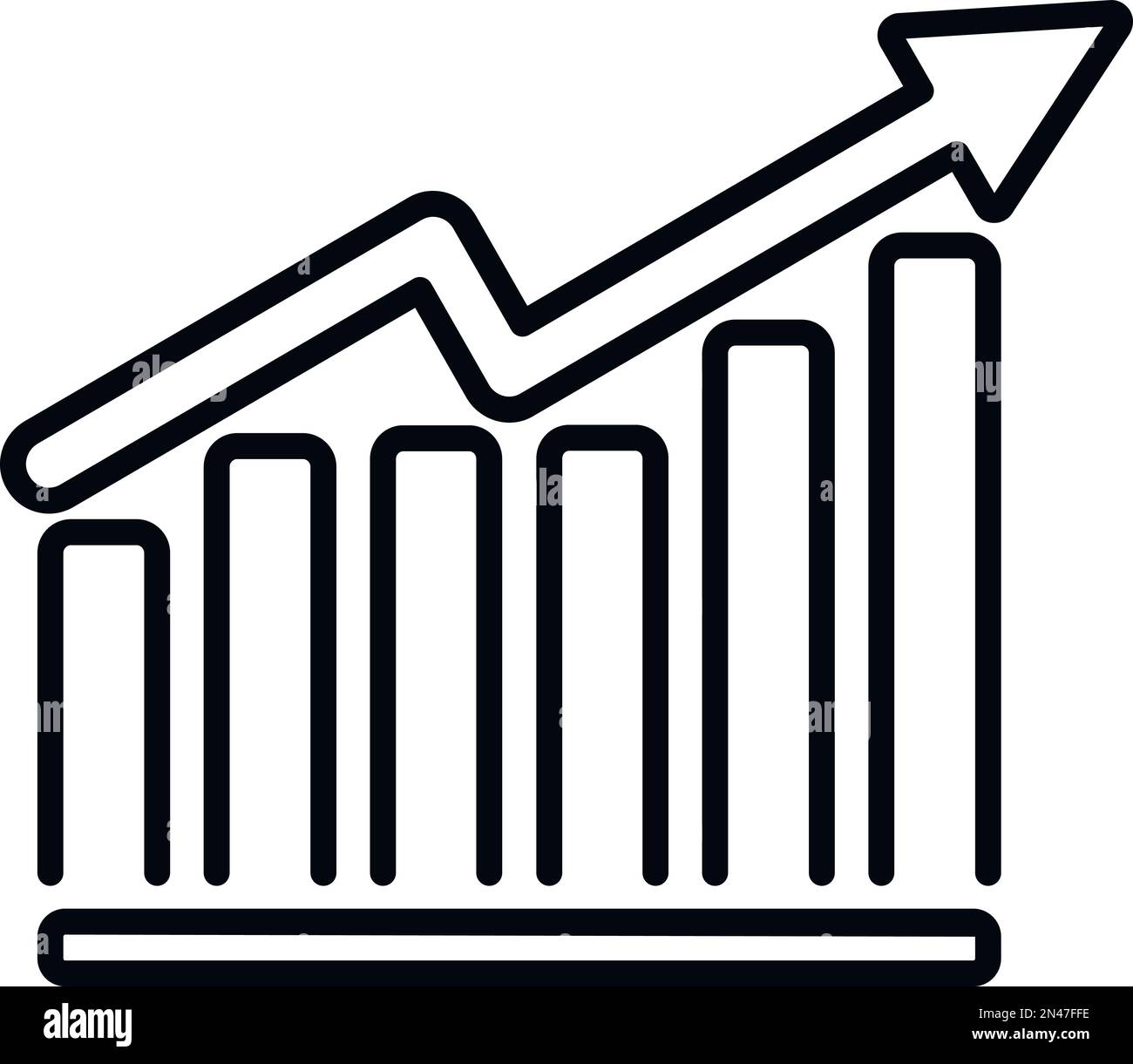 Rise graph value icon outline vector. Social passion. Trust integrity ...