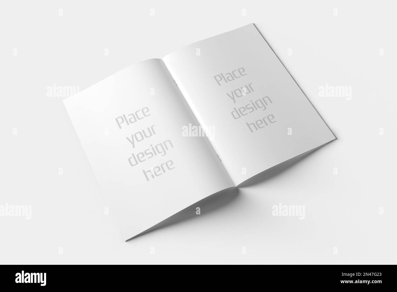A4 Advertising Magazine Brochure Mockup 3D Rendering White Background ...