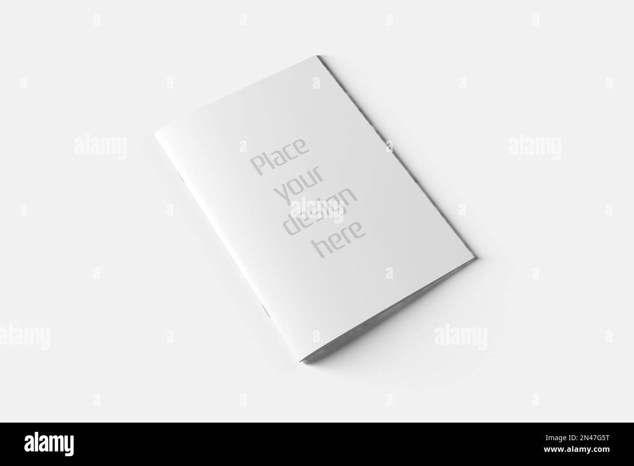 A4 Advertising Magazine Brochure Mockup 3D Rendering White Background ...