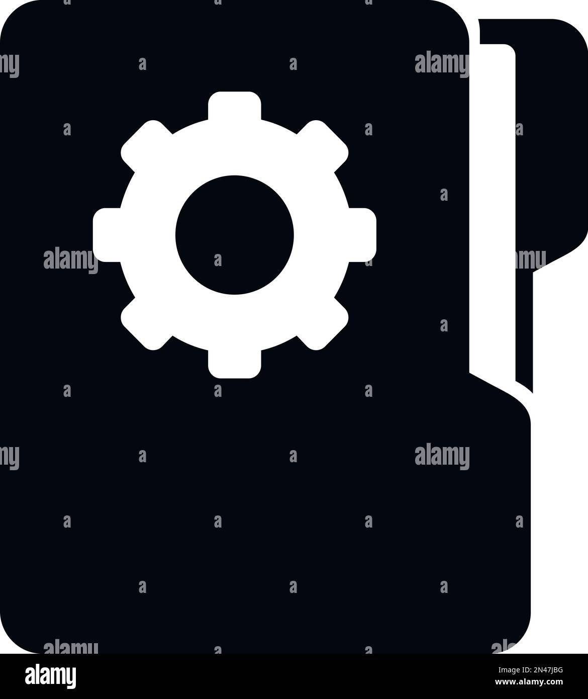 Folder guide icon simple vector. Project book. Gear page Stock Vector ...