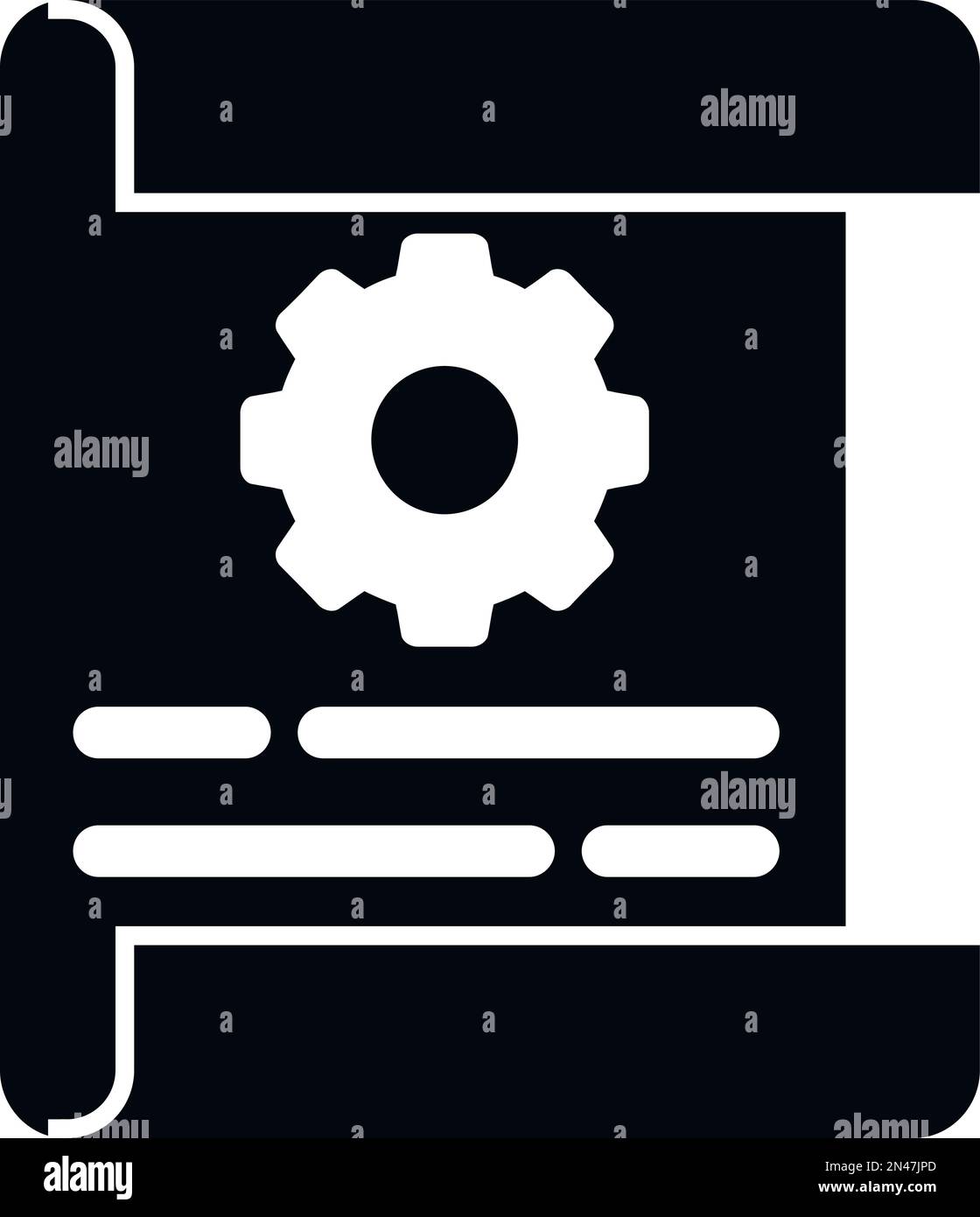 Gear service paper icon Cut Out Stock Images & Pictures - Alamy