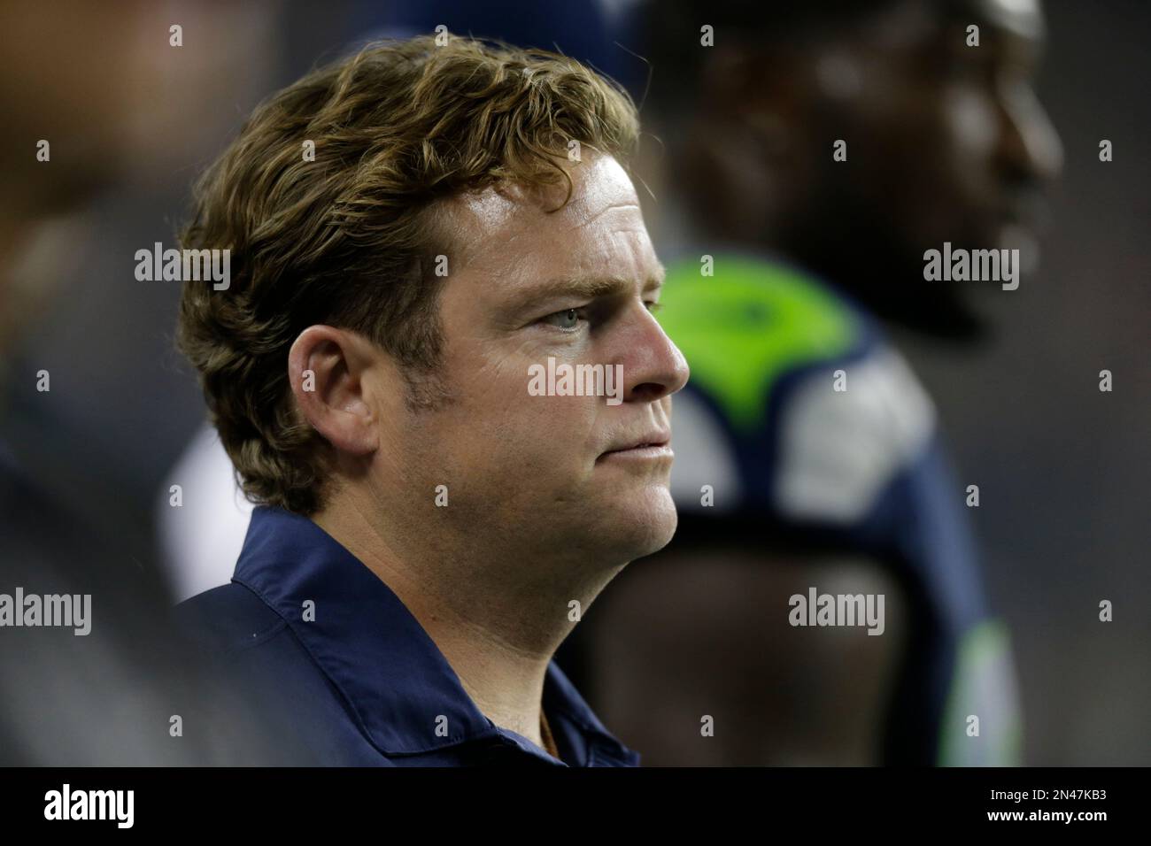 Seattle Seahawks general manager John Schneider watches play in the ...