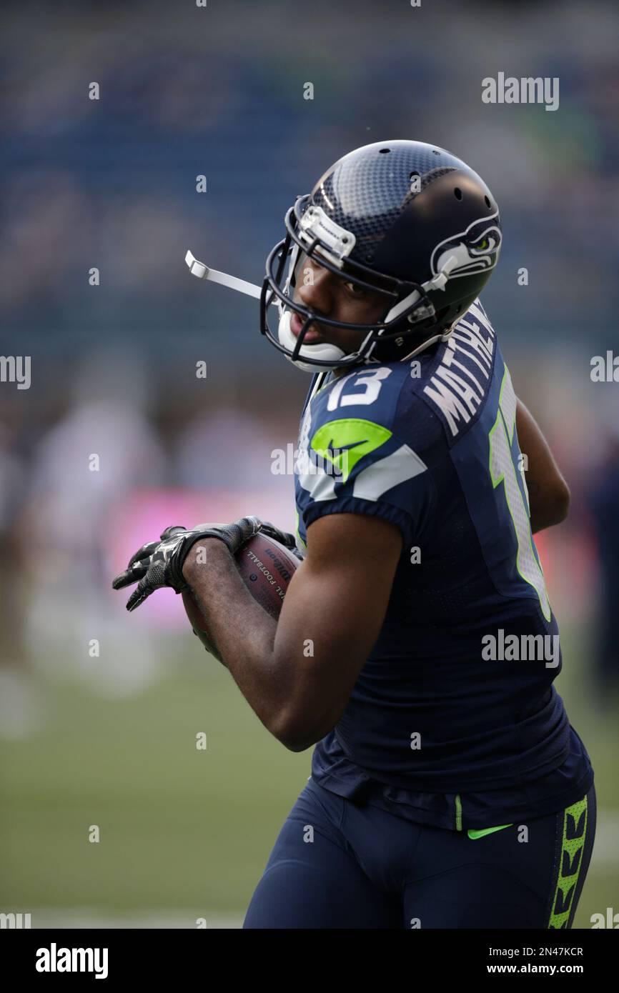 Seattle Seahawks wide receiver Chris Matthews runs with the ball during ...