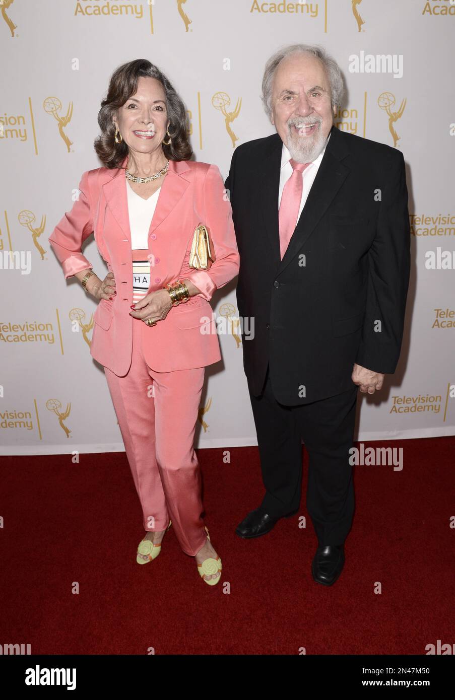 Jolene Brand, left, and George Schlatter arrive at the Television ...