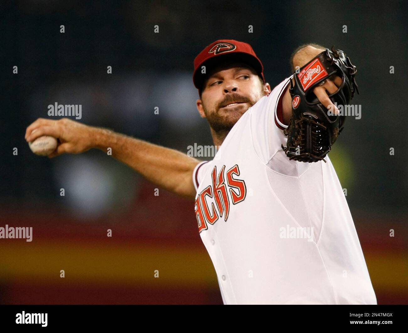 Arizona Diamondbacks starting pitcher Josh Collmenter throws in the ...