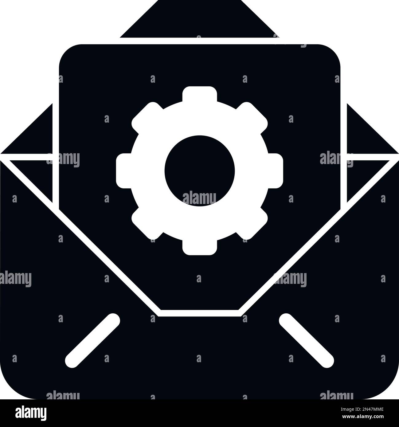 Mail technical icon simple vector. Data support. Paper manual Stock ...