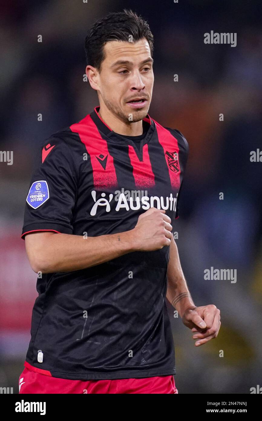 BREDA, NETHERLANDS - FEBRUARY 7: Thom Haye of sc Heerenveen looks on ...