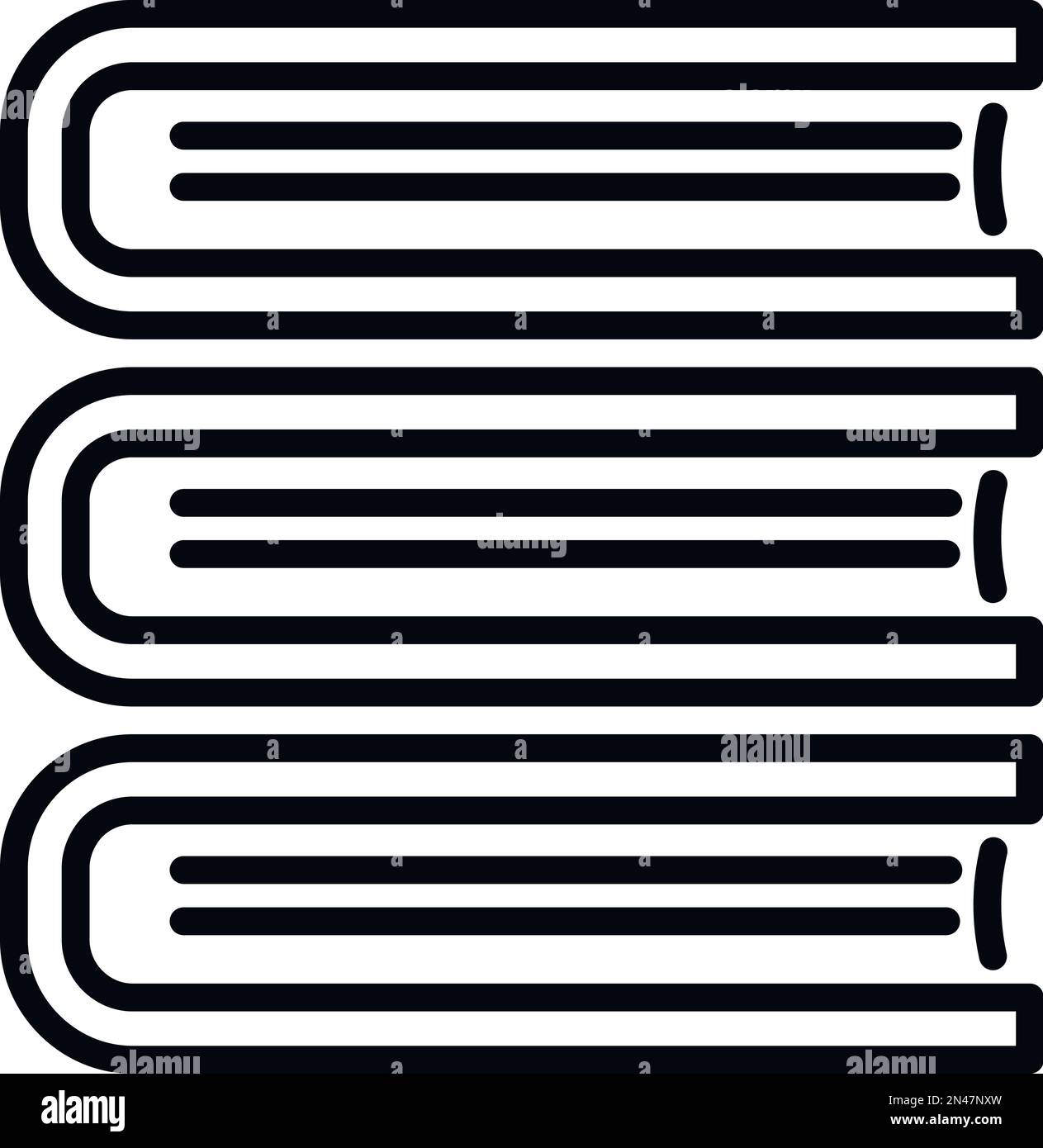 Technical book stack icon outline vector. Data support. Report help ...