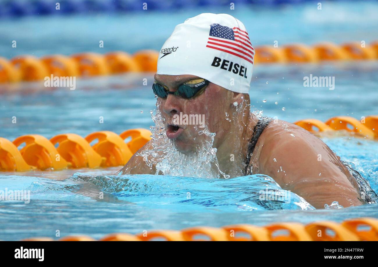 Elizabeth Beisel of the U.S. swims breaststroke during her women's 400m ...